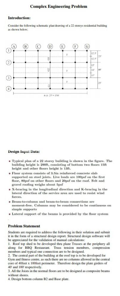 Complex Engineering Problem Introduction: Consider | Chegg.com