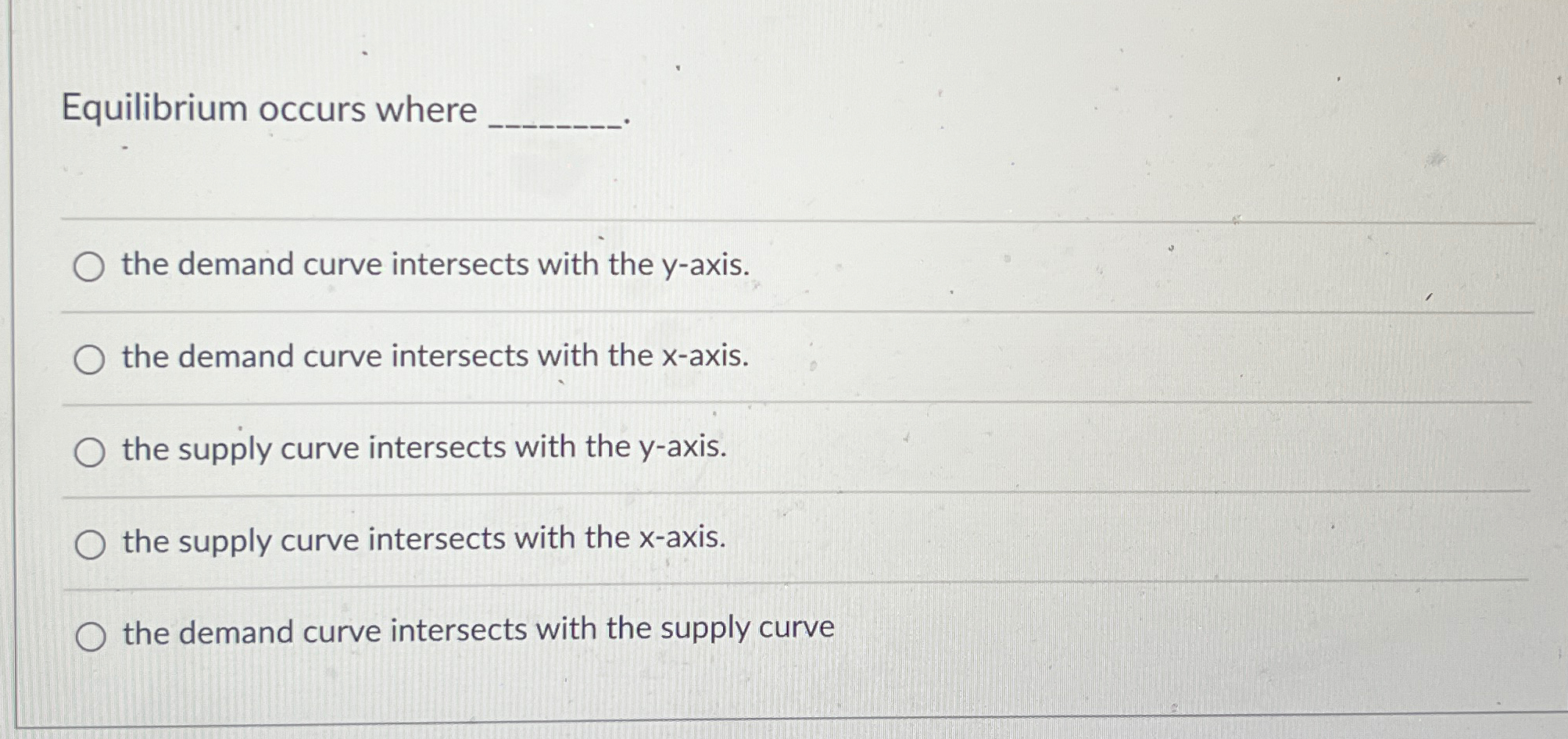 Solved Equilibrium occurs where the demand curve intersects | Chegg.com