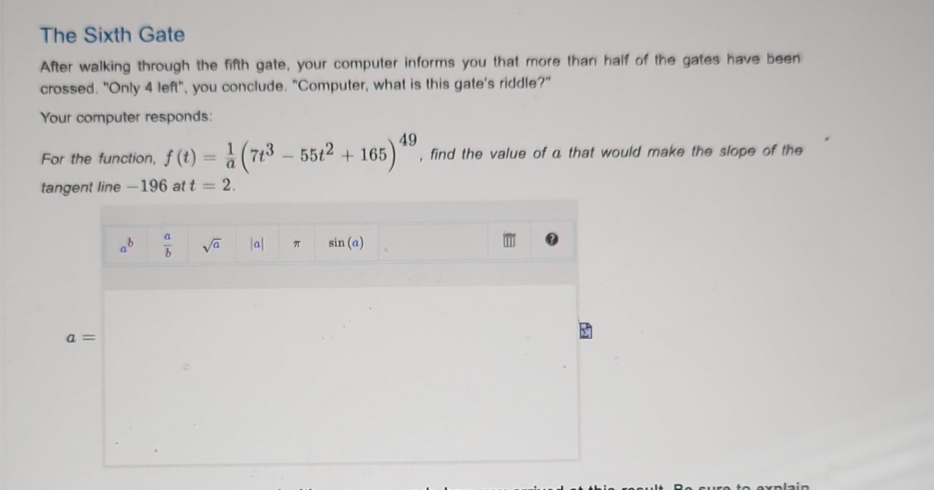 Solved The Sixth Gate After walking through the fith gate, | Chegg.com