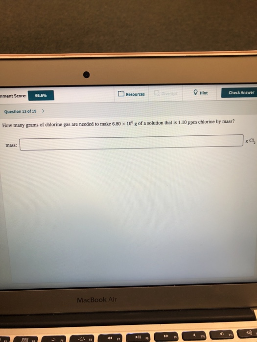 Solved niment Scores 66.6% Resources Hint Check Answer Ch | Chegg.com