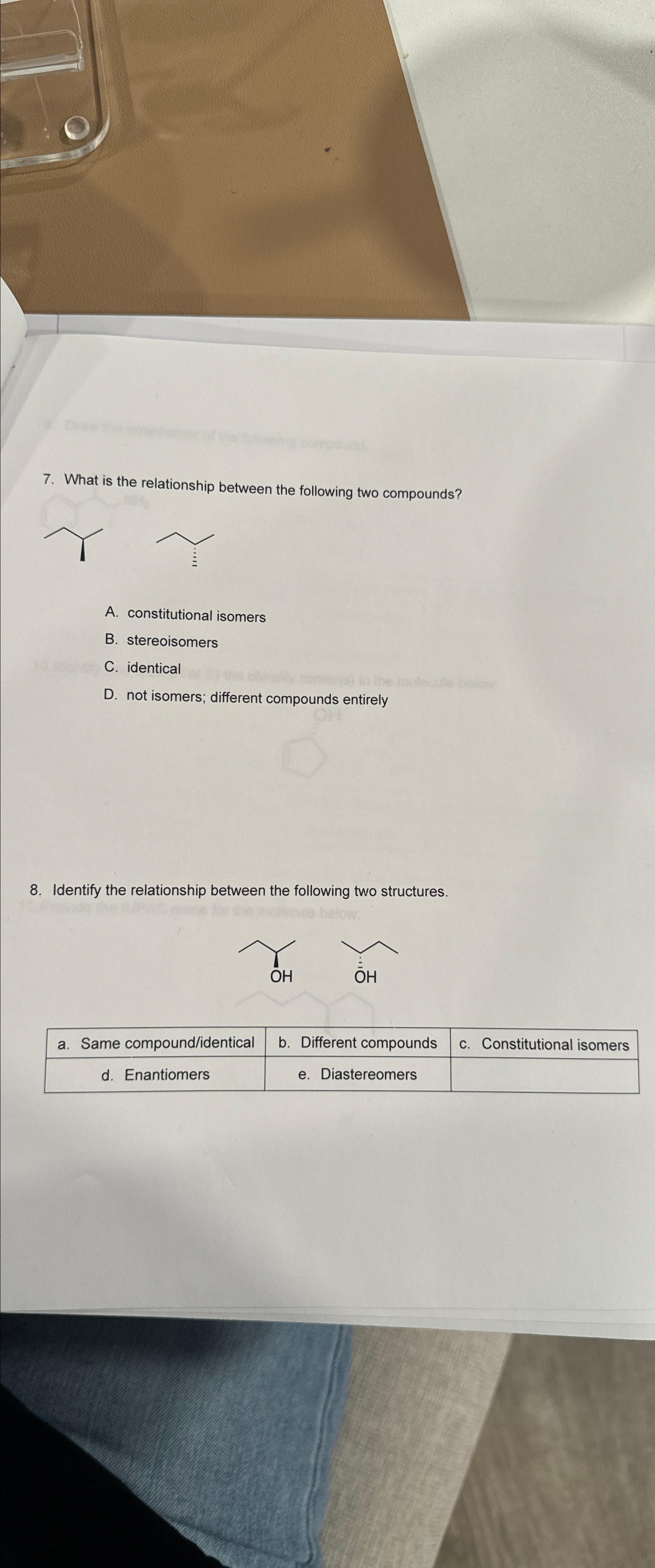 Solved What is the relationship between the following two | Chegg.com