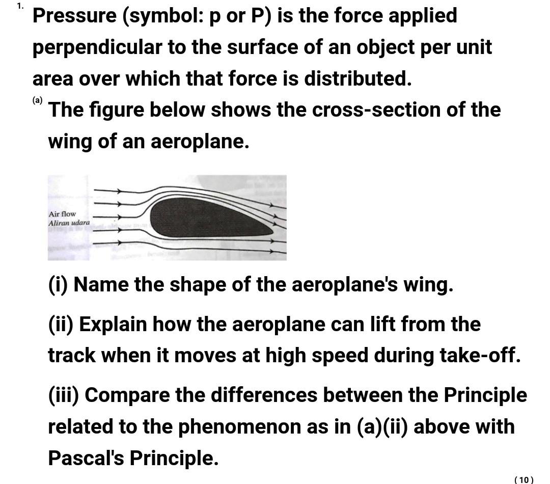 Solved Pressure (symbol: p or P ) is the force applied | Chegg.com