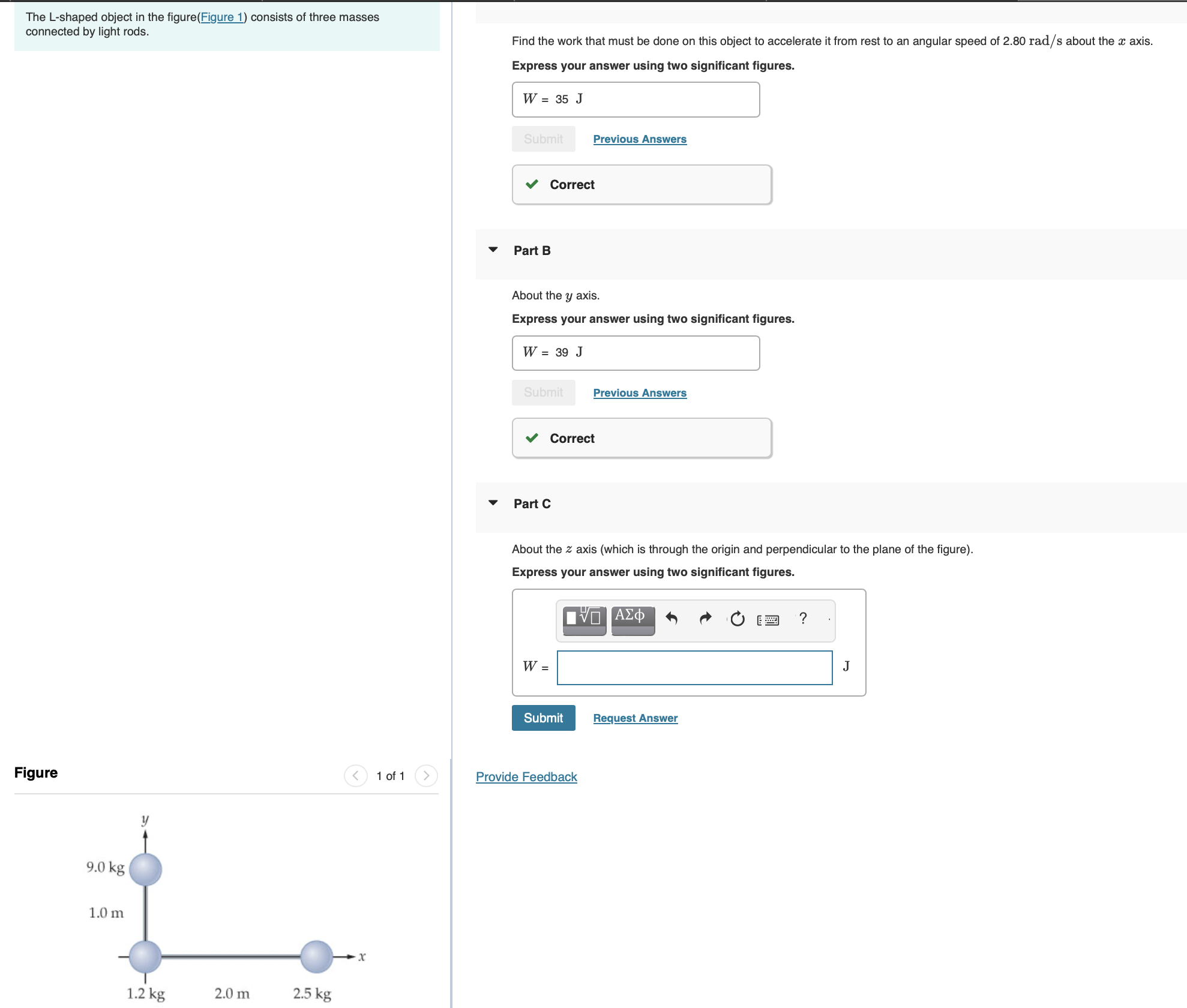 Solved The L-shaped object in the figure(Figure 1) ﻿consists | Chegg.com