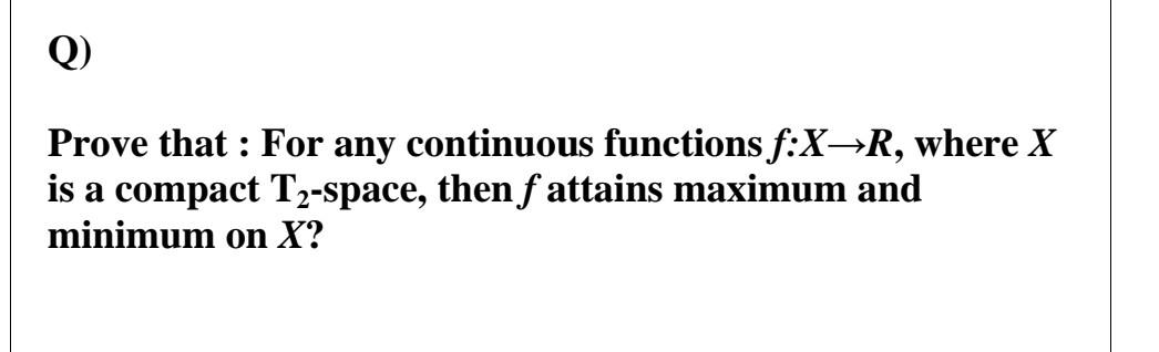 Solved Prove that : For any continuous functions f:X→R, | Chegg.com