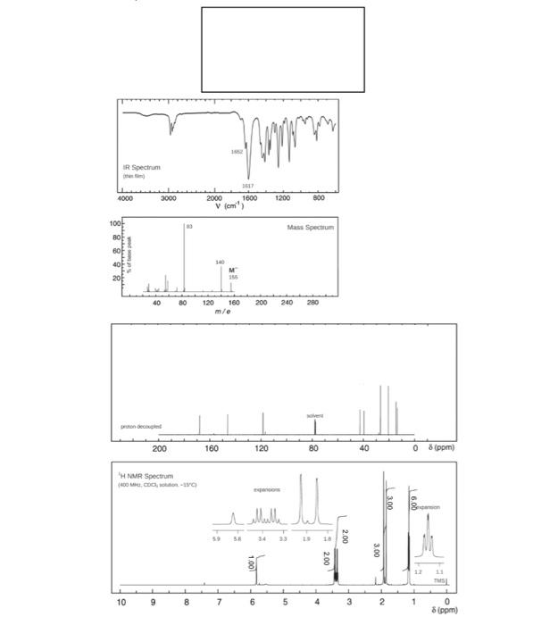Solved Please use the given spectra data to proposal a | Chegg.com Solved Please use the given spectra data to proposal a | Chegg.com