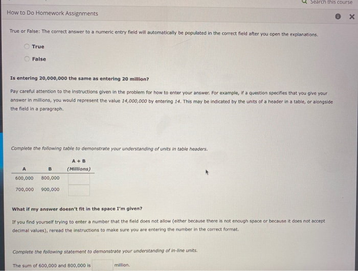 Solved Complete the following statement to see numeric entry | Chegg.com