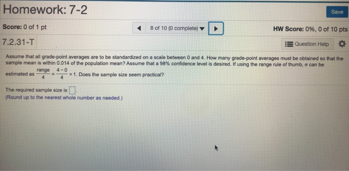 Solved Homework 7 2 Save Score 0 Of 1 Pt 8 Of 10 0