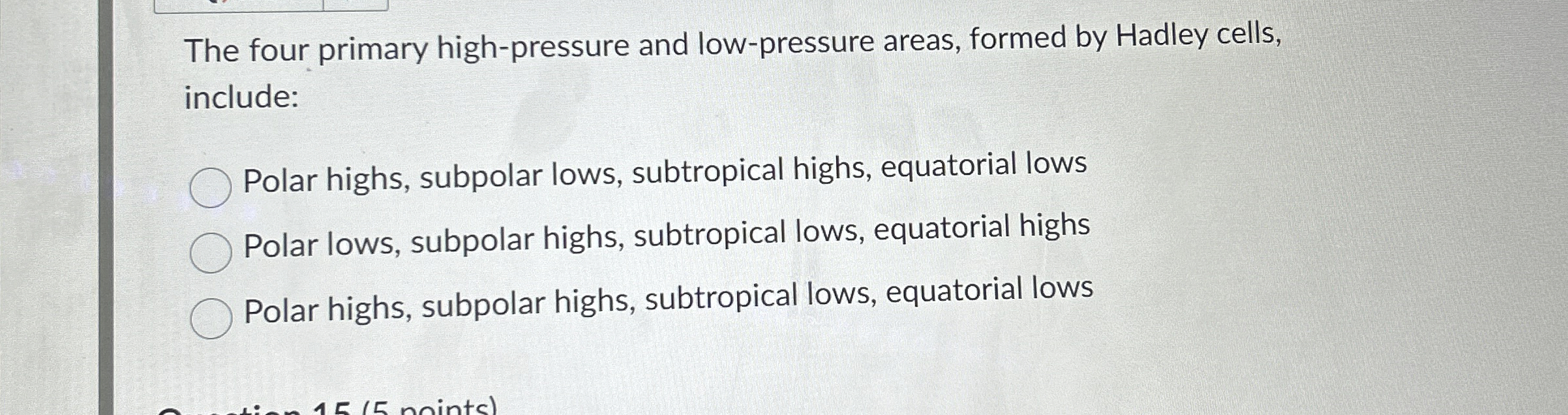 Solved The four primary high-pressure and low-pressure | Chegg.com