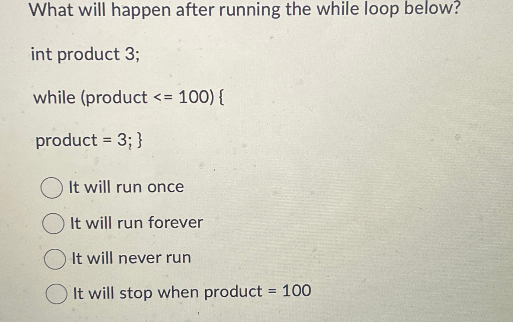 Solved What will happen after running the while loop | Chegg.com