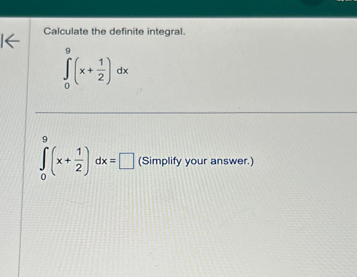 Solved Calculate the definite | Chegg.com