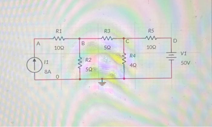 Solved A 1 11 8A R1 w 1092 0 B m R2 59 55 R3 592 C R4 492 R5 | Chegg.com