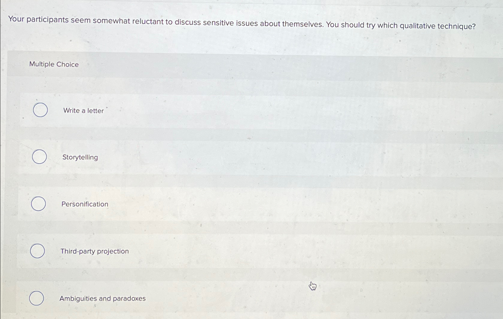 Solved Your participants seem somewhat reluctant to discuss | Chegg.com