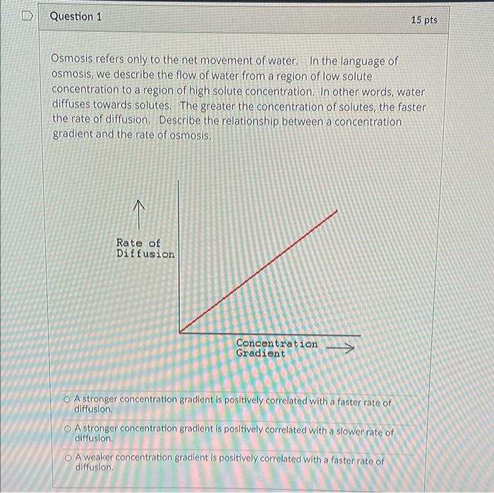 Solved Osmosis refers only to the net movement of water. In | Chegg.com