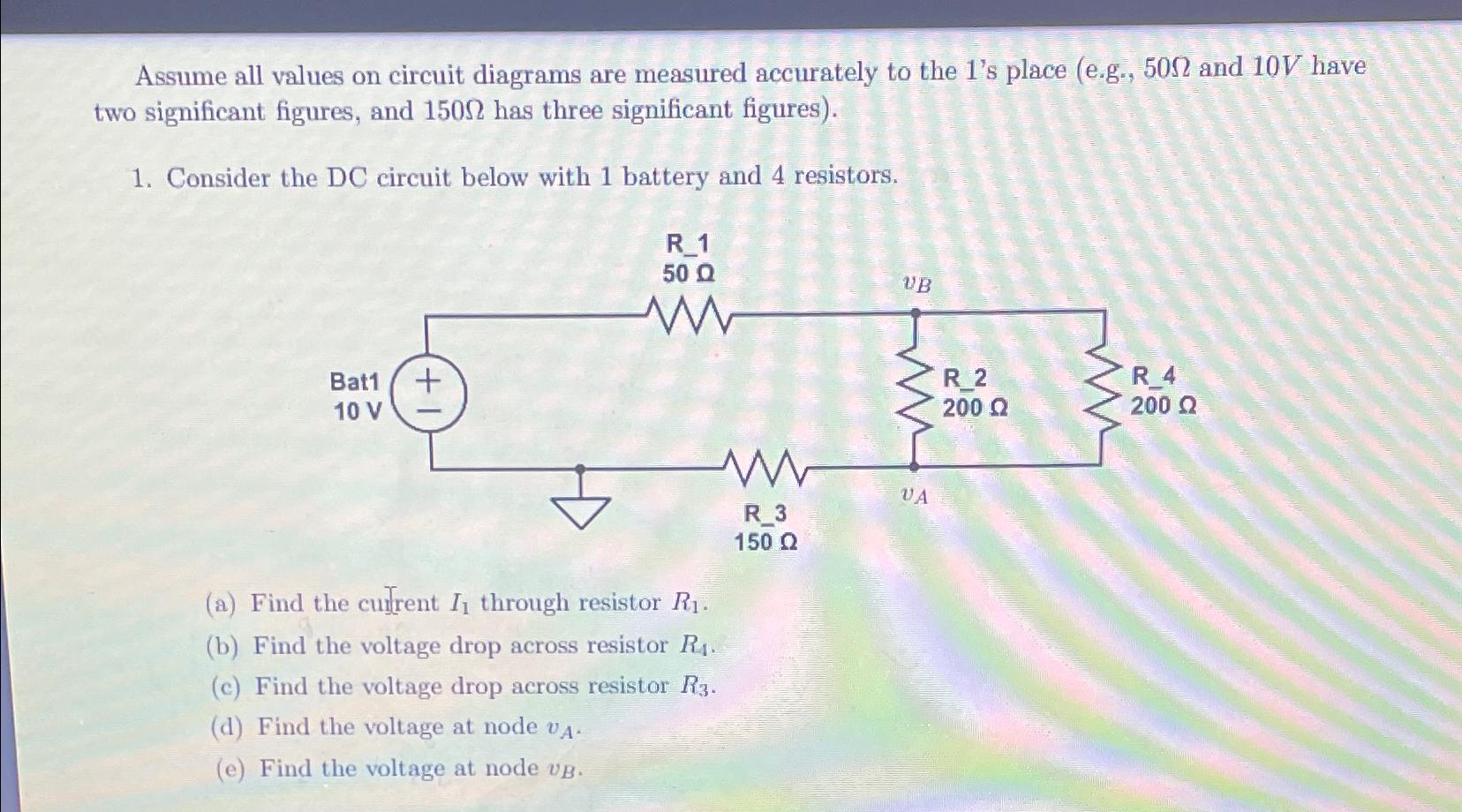 Solved Assume all values on circuit diagrams are measured | Chegg.com