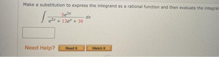 Solved Make a substitution to express the integrand as a | Chegg.com