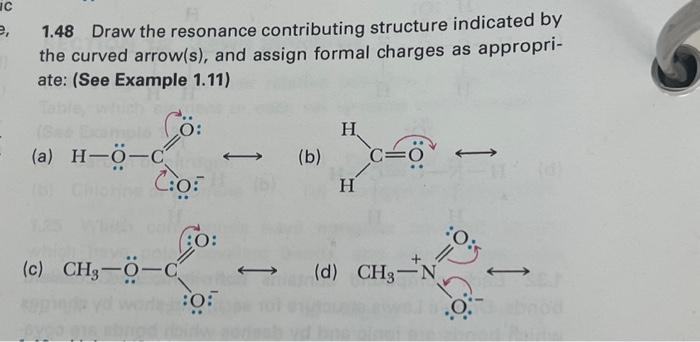 IC e, 1.48 Draw the resonance contributing structure | Chegg.com
