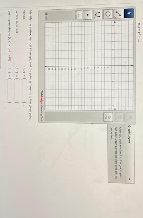 Solved r(t)=t2−11 Graph Layers After you add an object to | Chegg.com