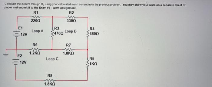Solved Using the Mesh Analysis format approach, write the | Chegg.com