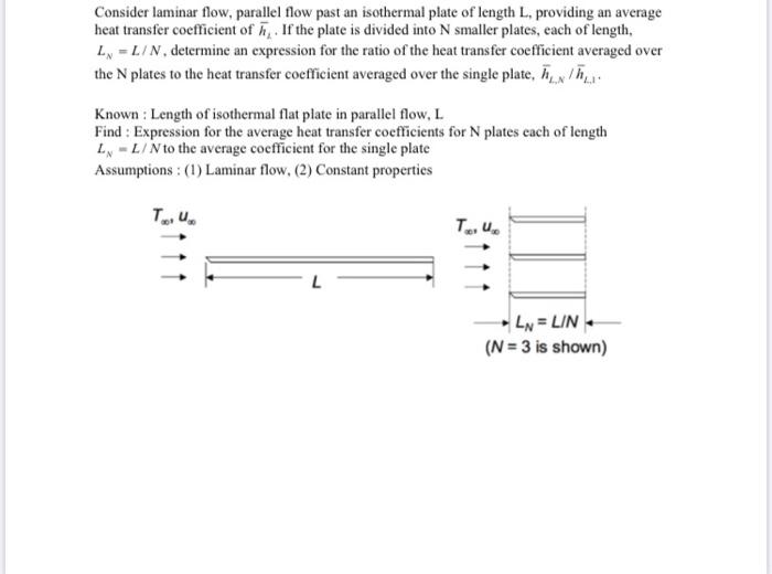Solved Consider laminar flow, parallel flow past an | Chegg.com