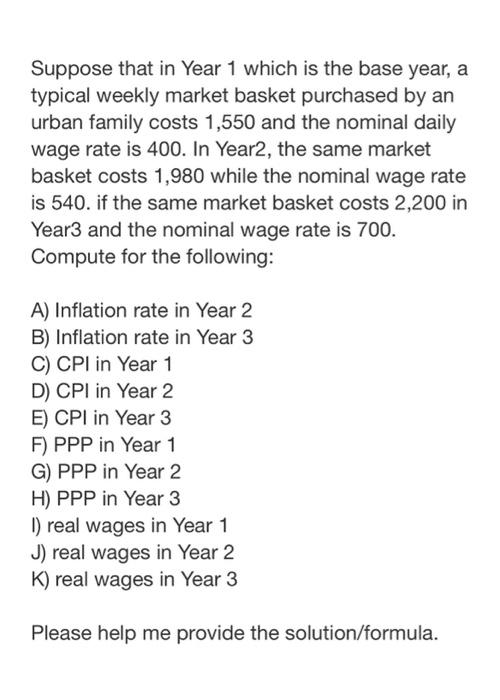 Solved Suppose that in Year 1 which is the base year, a | Chegg.com