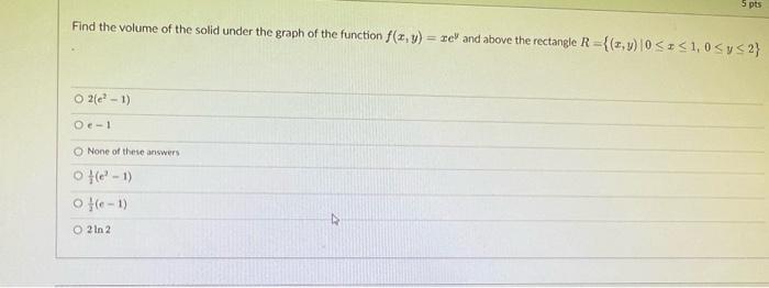 Solved Find the volume of the solid under the graph of the | Chegg.com