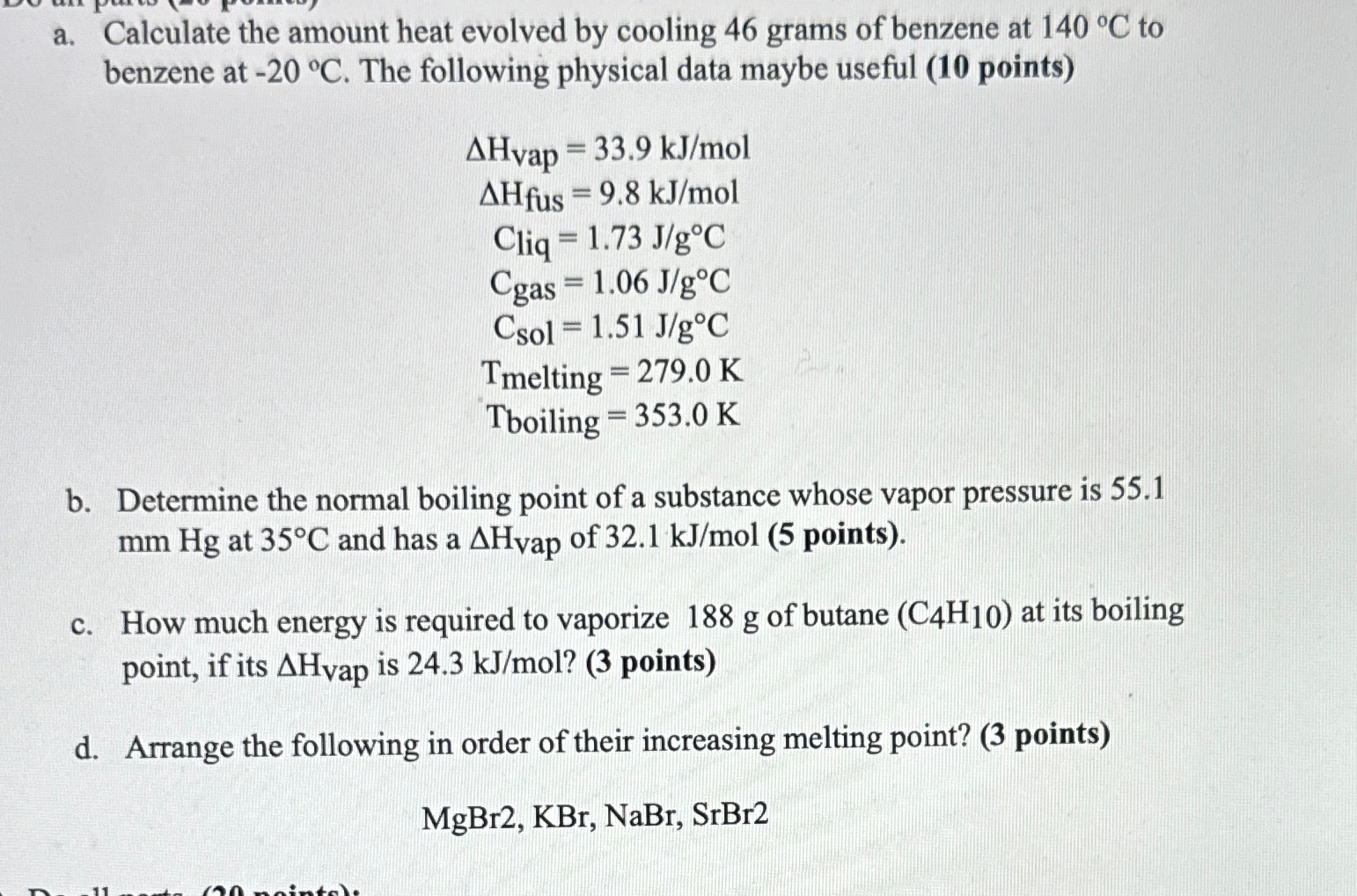 Solved a. ﻿Calculate the amount heat evolved by cooling 46 | Chegg.com