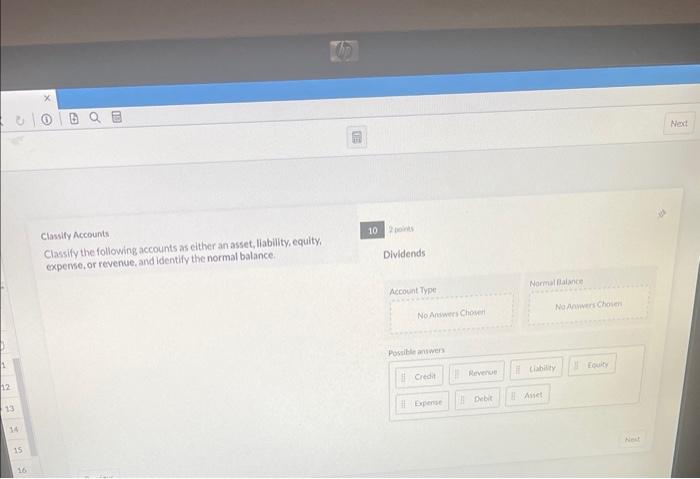 Solved Classify Accounts Classify the following accounts as | Chegg.com