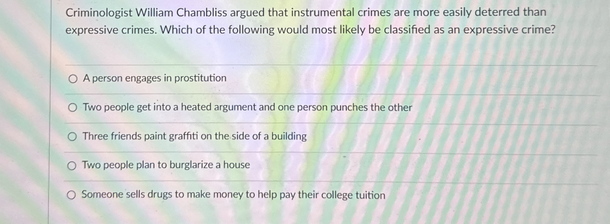 Solved Criminologist William Chambliss argued that | Chegg.com