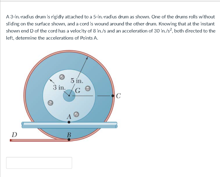Solved A 3-in.-radius drum is rigidly attached to a | Chegg.com