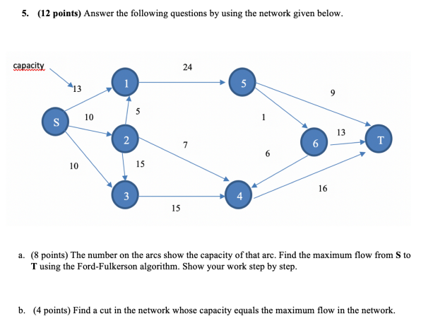 Solved (12 ﻿points) ﻿Answer the following questions by using | Chegg.com