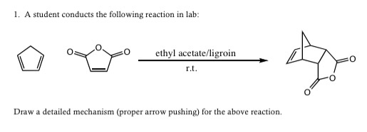 Solved 1. A student conducts the following reaction in lab: | Chegg.com