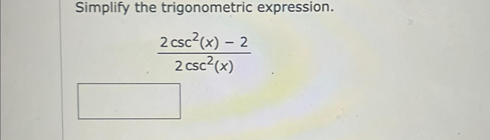Solved Simplify the trigonometric | Chegg.com