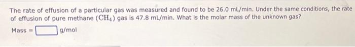 Solved A sample of SO2 gas is observed to effuse through a | Chegg.com