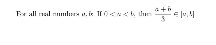 Solved For all real numbers a,b : If 0 | Chegg.com