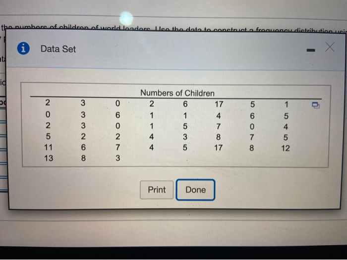 Solved The accompanying data set lists the numbers of | Chegg.com