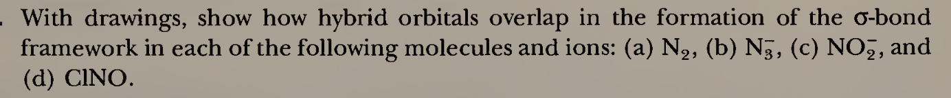 Solved With drawings, show how hybrid orbitals overlap in | Chegg.com