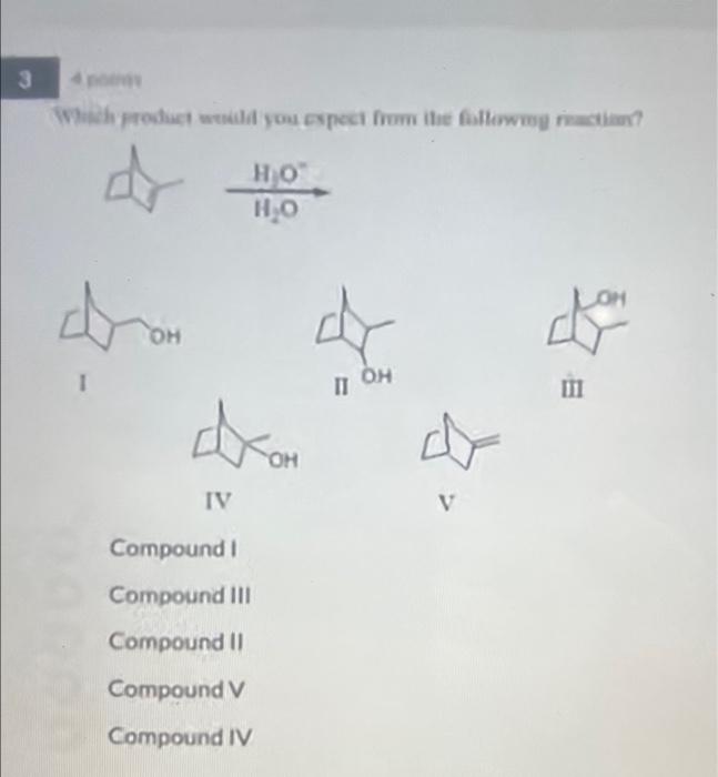 Solved I III IV Compound I Compound III Compound II Compound | Chegg.com