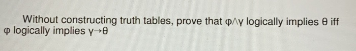 Solved Without constructing truth tables, prove that Q y | Chegg.com