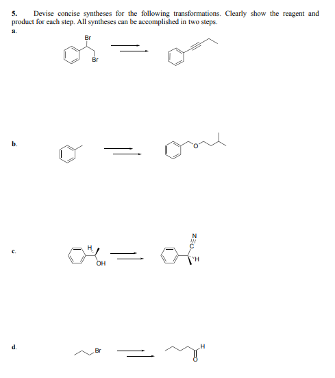 Solved Devise concise syntheses for the following | Chegg.com Solved Devise concise syntheses for the following | Chegg.com