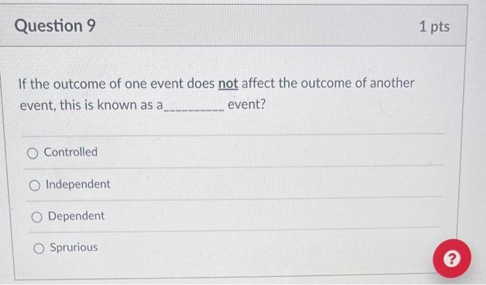 Solved If the outcome of one event does not affect the | Chegg.com