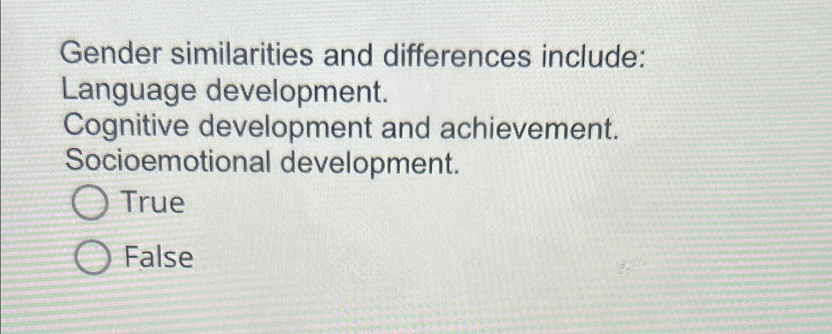 Solved Gender similarities and differences include:Language | Chegg.com