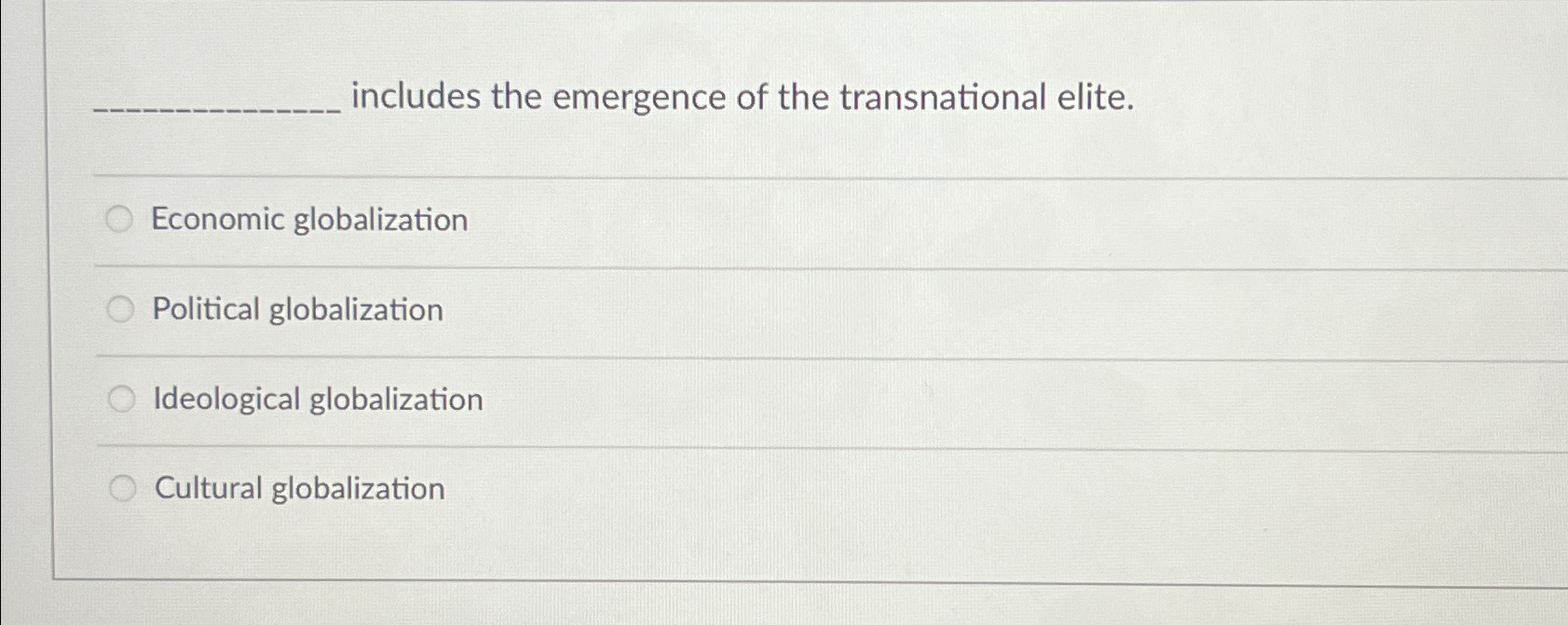 Solved includes the emergence of the transnational | Chegg.com
