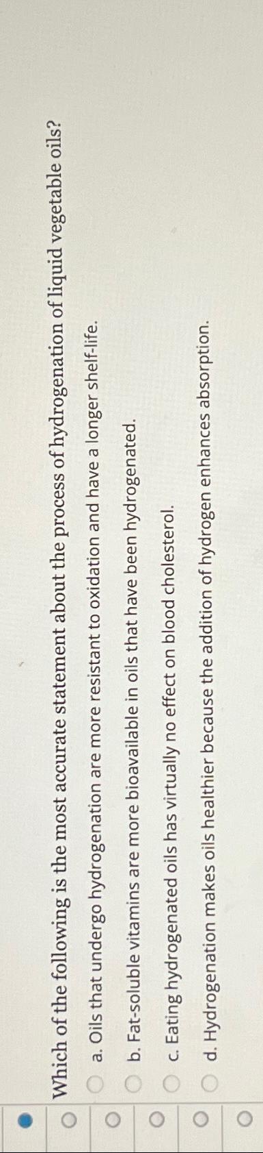 Solved Which of the following is the most accurate statement | Chegg.com