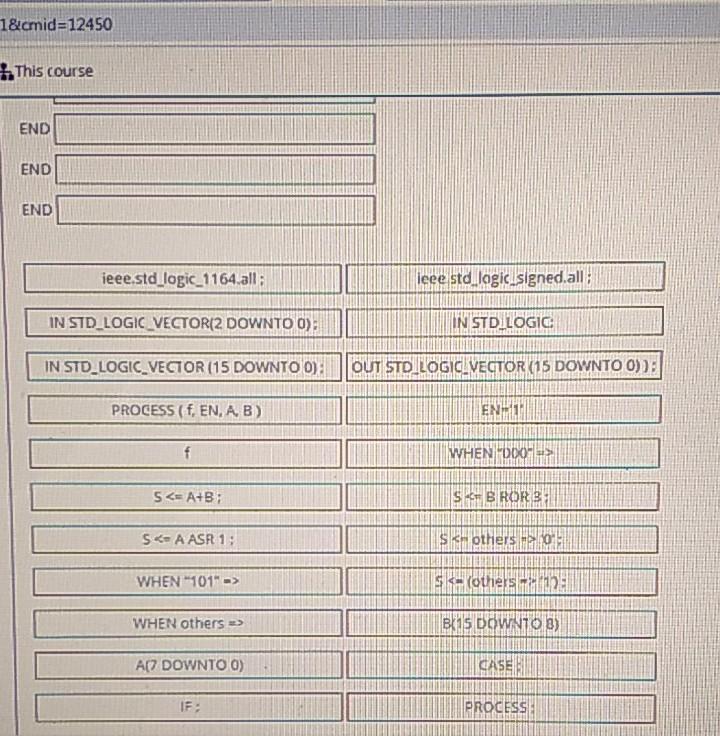 Solved Complete the behavioral VHDL code of an Arithmetic | Chegg.com