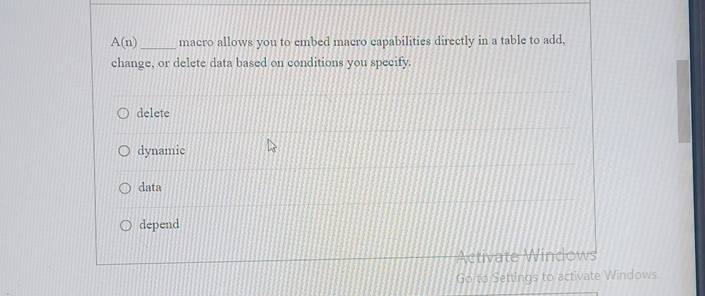 Solved A(n) ﻿macro allows you to embed macro capabilities | Chegg.com