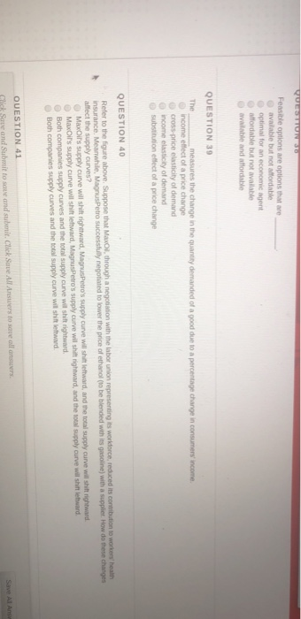 Solved VOOR Feasible options are options that are available | Chegg.com