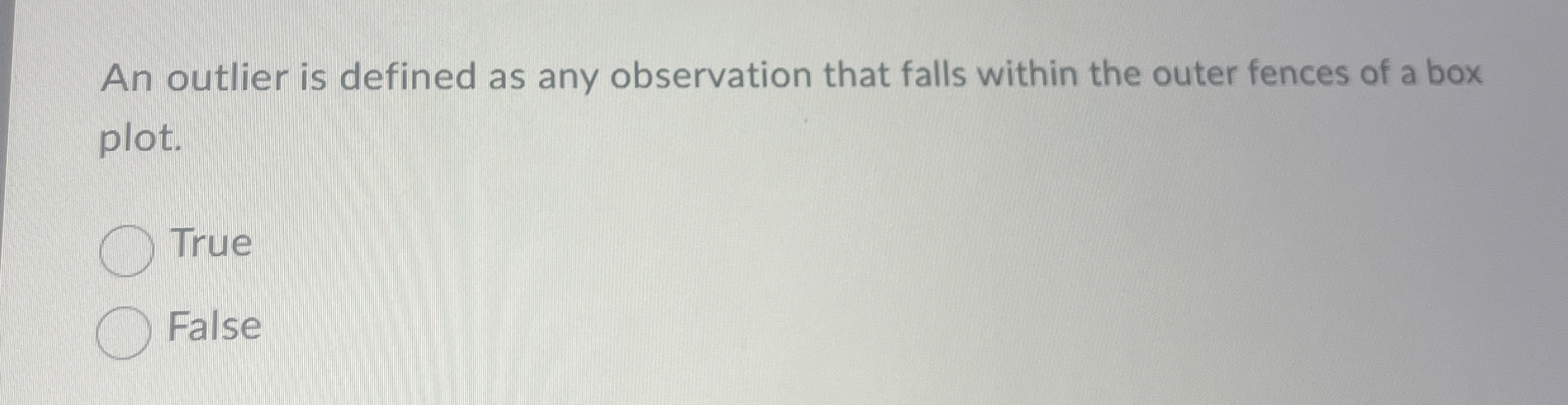 Solved An outlier is defined as any observation that falls | Chegg.com