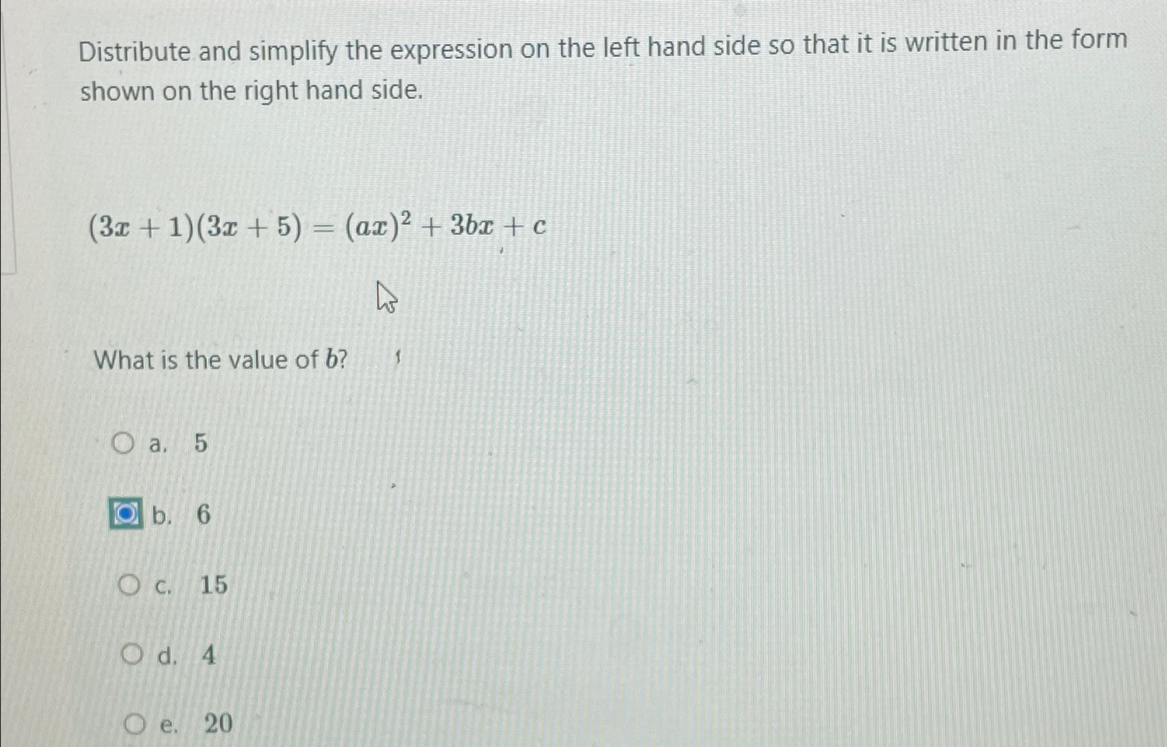 Solved Distribute and simplify the expression on the left | Chegg.com