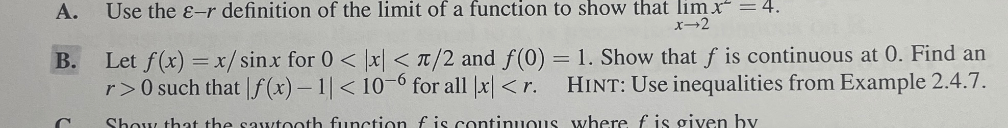 Solved B. ﻿Let f(x)=xsinx ﻿for 0