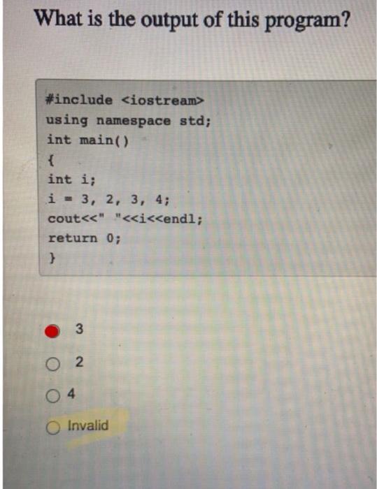 Solved What is the output of this program? #include using | Chegg.com